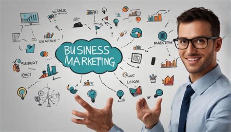 A Man In Glasses Is Giving A Presentation About Business And Marketing