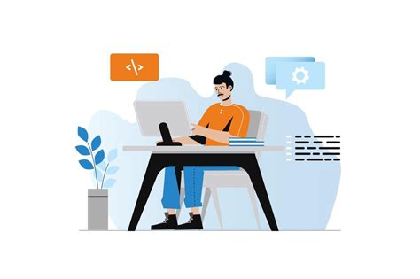 Premium Vector Software Developer Concept