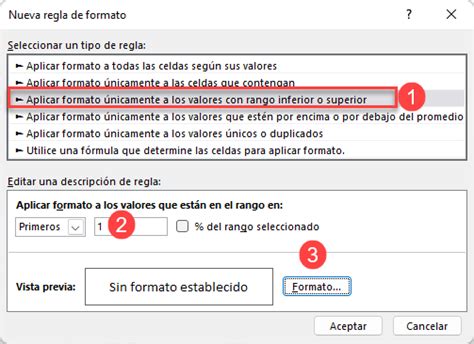 Antecedente Restaurar Intuición resaltar valor mas alto excel Refinería