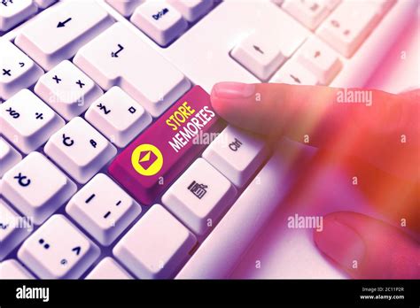 Writing Note Showing Store Memories Business Concept For A Process Of Inputting And Storing