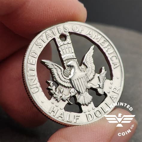 us half dollar peace sign coin cutting tracing jig unminted coin