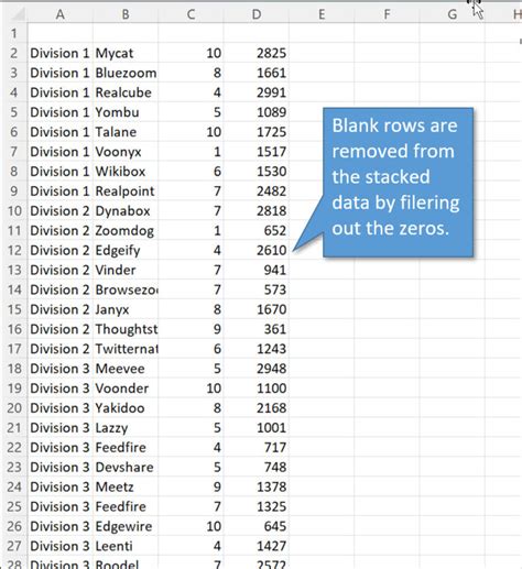 Exclude Blank Rows From Vstack Data Excel Campus