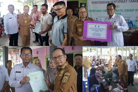 Sertifikat Tanah Program PTSL BPN Diterima Masyarakat Lubuk Besar Bupati Ajak Urus