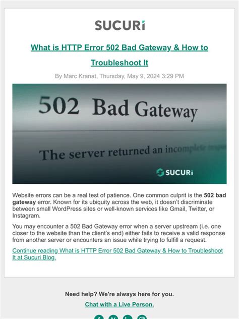 sucuri what is error 502 bad gateway and how to troubleshoot it