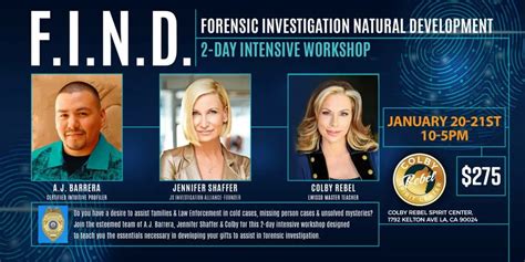Psychic Forensic Investigation Workshop Colby Rebel