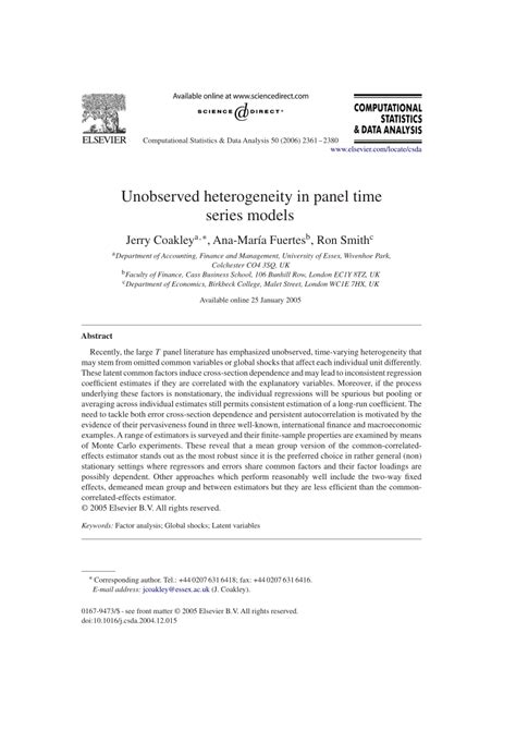 pdf unobserved heterogeneity in panel time series models