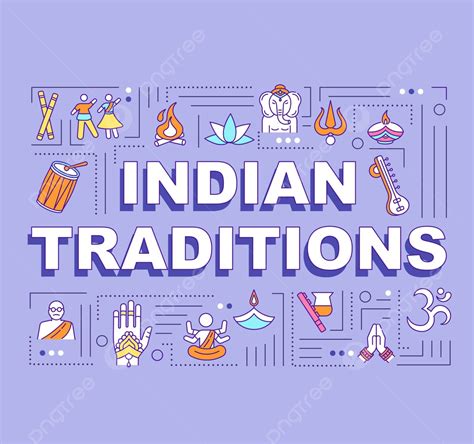 Indian Traditions Word Concepts Banner Hindu Celebrate Background