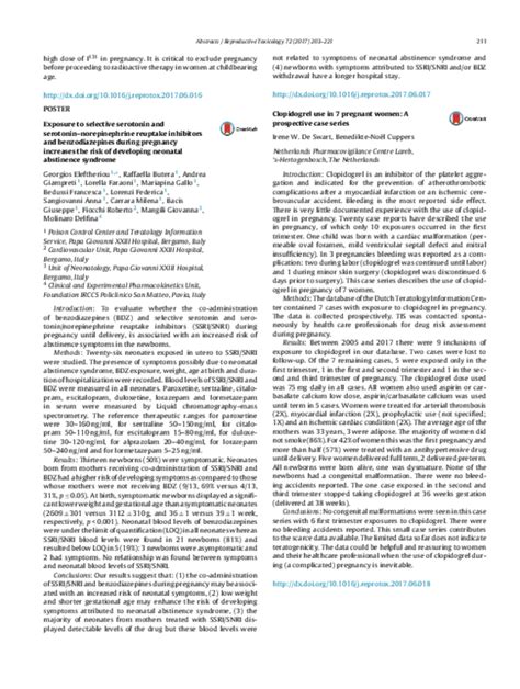 Pdf Exposure To Selective Serotonin And Serotoninnorepinephrine