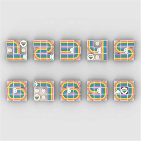 Lego Moc Rainbow Numbers 3x3 By Uminuo Rebrickable Build With Lego