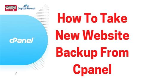 How to take new website backup from cpanel |cpanel Tutorial | Digital Rakesh - YouTube