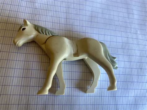 PLAYMOBIL CHEVAL BLANC Criniere Grise Nouvelle Generation EUR PicClick FR
