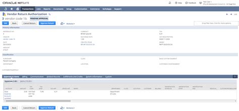 How Can I Approve Netsuite Vendor Return Authorizations