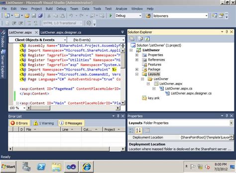 How To Create A Custom Application Page In Sharepoint 2010 To Get List Owners Sharepoint Diary