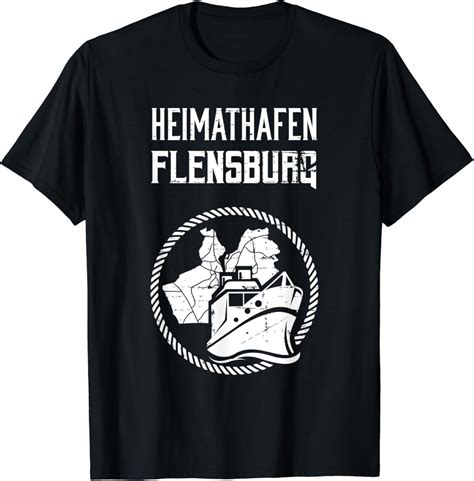 Heimathafen Flensburg Moin Flensburger Küste Ostsee Geschenk T Shirt