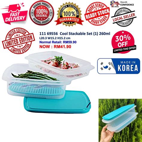 Tupperware Cool Stackable Set 1 11169556 A14 Shopee Malaysia