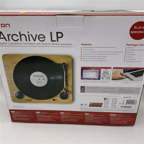 Ion Audio Max Lp Vinyl Lp Record Player Turntable With Built In Sp