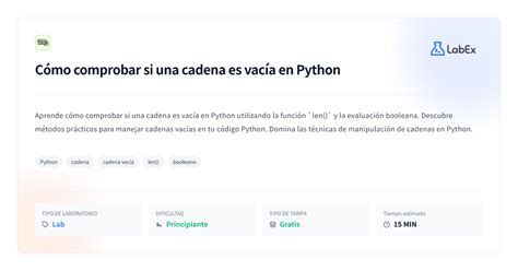 Cómo Comprobar Si Una Cadena Es Vacía En Python Labex