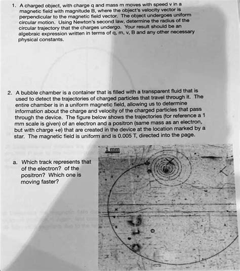 Video Solution A Charged Object With Charge Q And Mass M Moves With Speed V In A Magnetic
