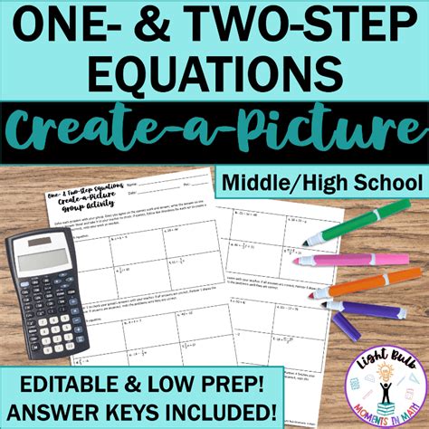 solving one and two step equations collaborative art math art group