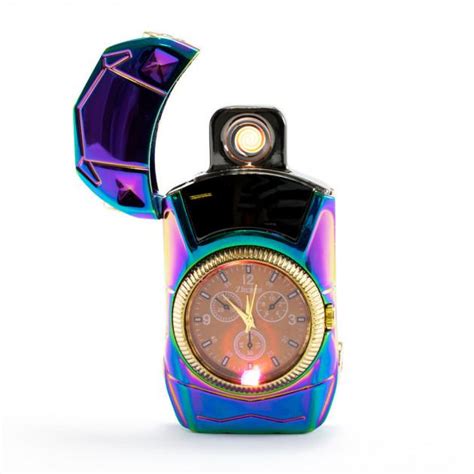 ᐉ Електрична спіральна запальничка з годинником Usb Lighter 813 • Краща ціна в Києві Україні