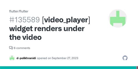 Video Player Widget Renders Under The Video Issue 135589 Flutter