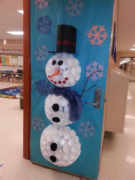 Diy Snowman Door Decoration Meet Mr Sparkles