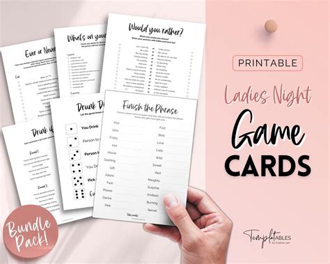 Girls Night Games Bundle 15 Printable Games For Ladies Night In