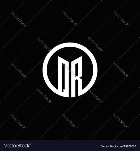 Qr Monogram Logo Isolated With A Rotating Circle Vector Image