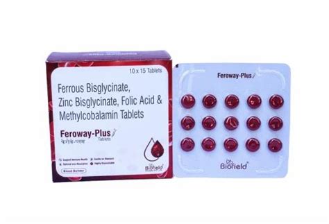 Your Brand Ferrous Bisglycinate Zinc Folic Acid Vitamin B12 Tablet