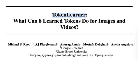 Token Tokenlearner Token Token