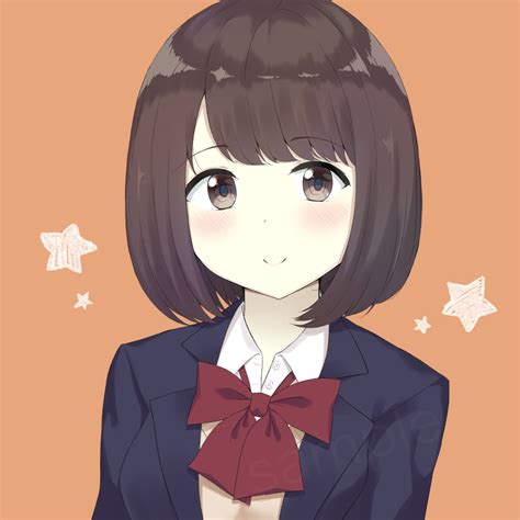 Safebooru 1girl 7 Calpis 7 Blazer Blue Jacket Blush Brown Background