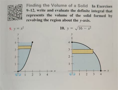 solved finding the volume of a solid in exercises 9 12