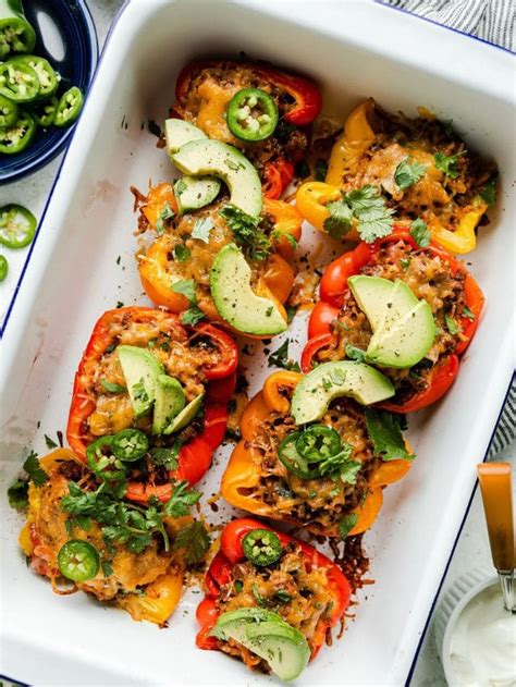 Taco Stuffed Bell Peppers The Real Food Dietitians