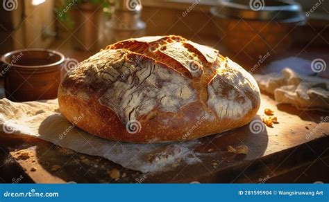 Pan Casero De Masa Ai Generativo Stock De Ilustración Ilustración De