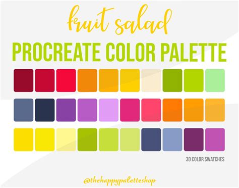 Rainbow Procreate Color Palette Lettering Digital Art IPad