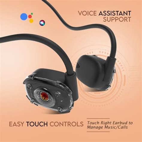 Ptron Newly Launched Tangent Impulse Safebeats Open Ear Wireless Headphones With Mic 10h