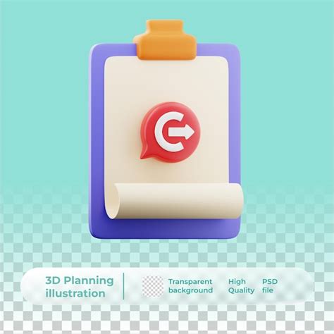 Premium Psd 3d Planning Illustration Task Migration