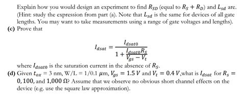 Solved So Far We Have Neglected The Parasitic Series