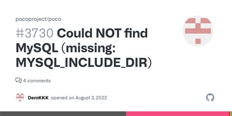 Could Not Find Mysql Missing Mysql Include Dir Issue