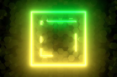자외선 네온 조명 빈 프레임 육각 형 패턴 배경에 빛나는 터널 문 3d 추상적 인 배경 0명에 대한 스톡 사진 및 기타 이미지 Istock