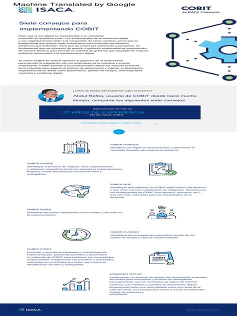 Seven Tips Cobit Infographic 1223 Pdf Cobit La Seguridad Informática