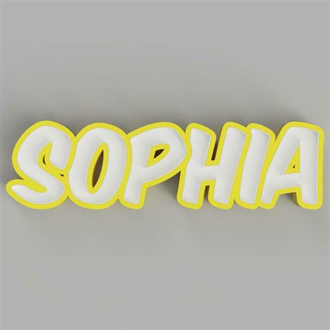 3d File Nameled Sophia Led Lamp With Name・3d Print Object To Download