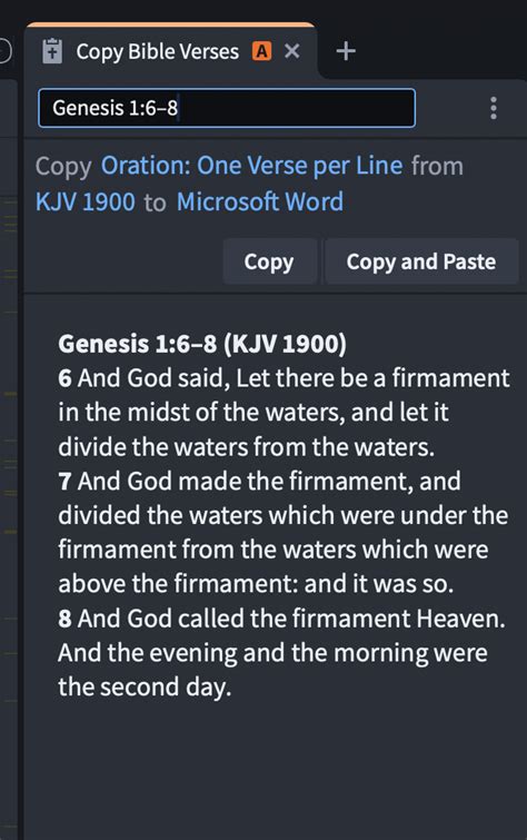 enhancement request option to copy multiple texts in copy bible verses