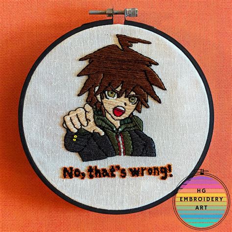 Danganronpa Fan Art Makoto Naegi No Thats Wrong Handmade Embroidery