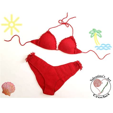 Crochet Swimsuit Red Swimsuit