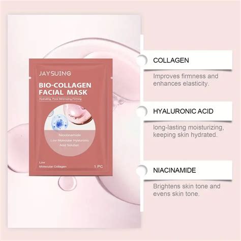 1pc Masque Facial Bio Collagène Acide Hyaluronique Masque Temu Belgium