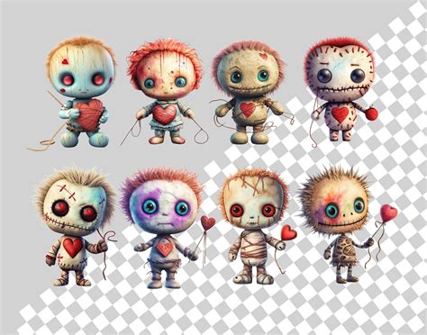 Voodoo Dolls Clipart Red Heart Witchcraft Clipart Png Gothic Valentine