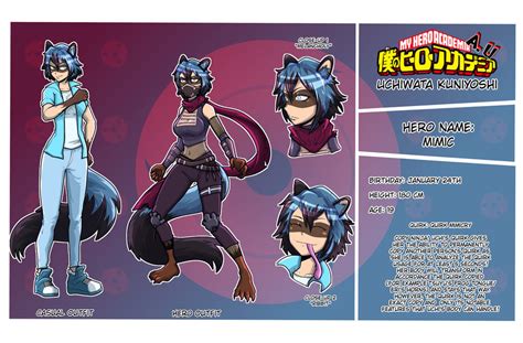 [bnha Oc Commish] Uchiwata Kuniyoshi Ref Sheet By Feerocomics On Deviantart