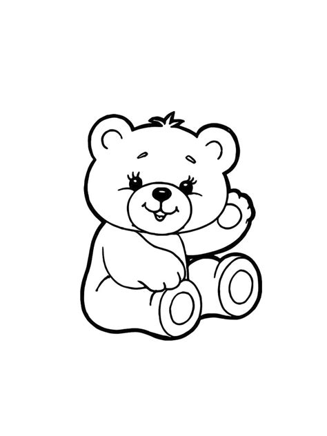 Мишки Черно Белые Картинки