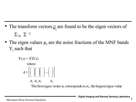Ppt Maximum Noise Fraction Transform Powerpoint Presentation Free